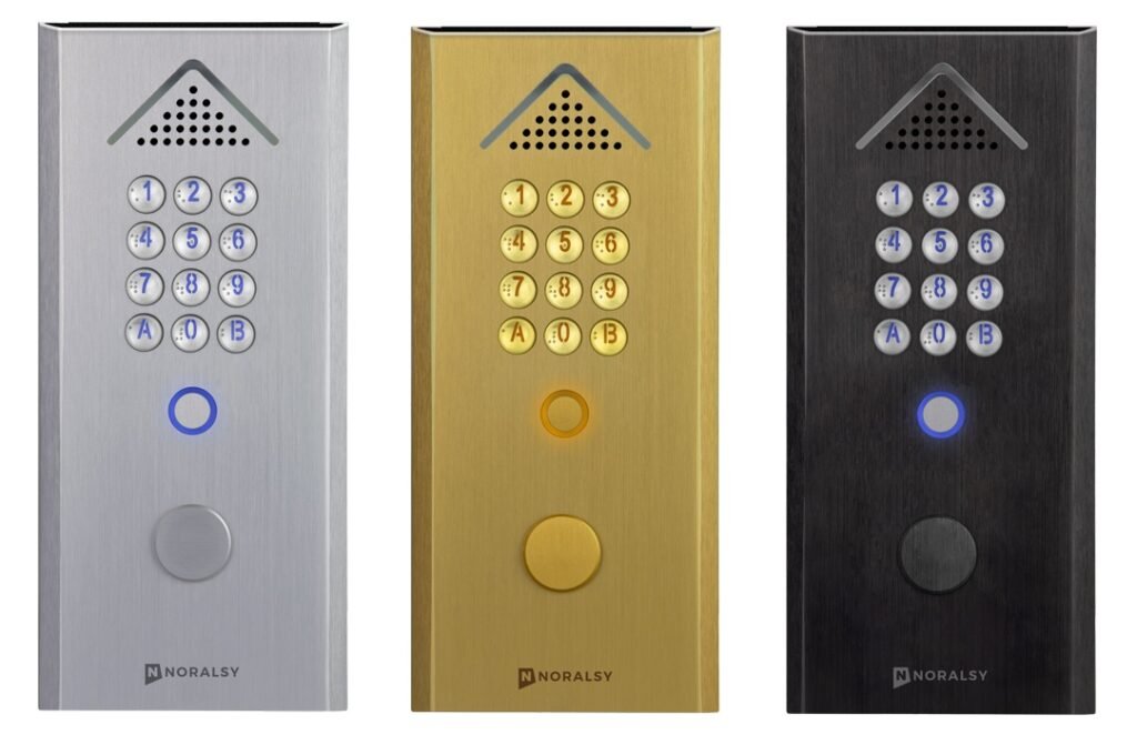 Clavier à code avec bouton d’entrée libre avec boitier saillie argent ...